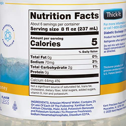 Thick-It AquaCareH2O Beverages Thickened Water - Honey Consistency, 46 oz Bottle