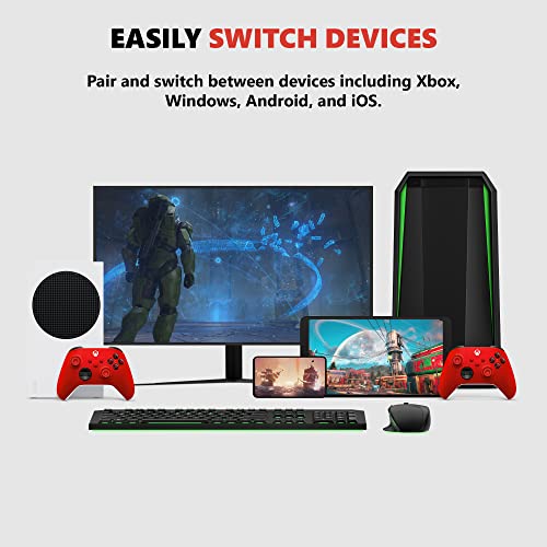Xbox Core Wireless Gaming Controller β Pulse Red β Xbox Series X|S, Xbox One, Windows PC, Android, and iOS