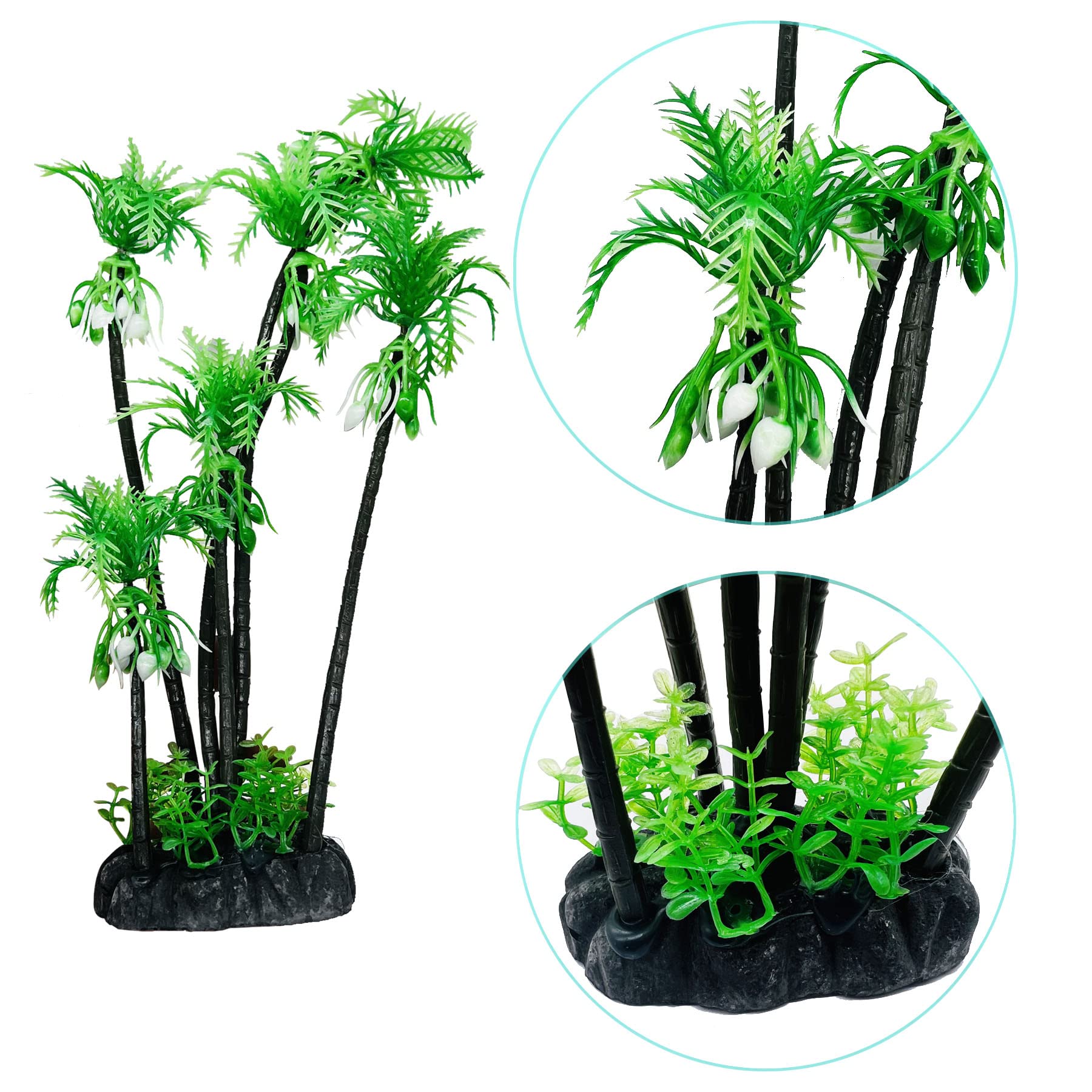 Woohome Miniature Trees Mixed Model Trees, Model Train Scenery Architecture Trees Fake Trees for Building Model, Model Scenery with No Bases for DIY Crafts (3 PCS)