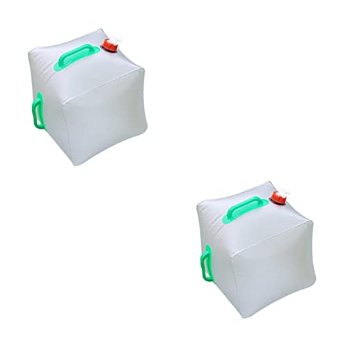 Unomor 2pcs 5 gallon water container water jug portable water kettle 20L water carrier bag water containers 5 gallon collapsible gallon water container clear kettle camping water storage