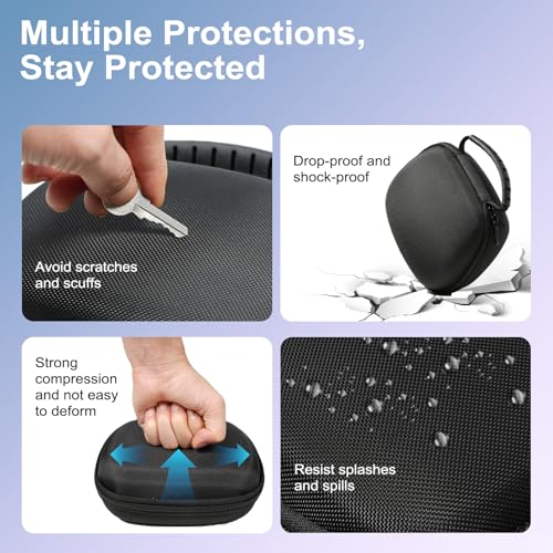 TiMOVO Controller Keyboard Carrying Case for PS5/PS5 Edge/Xbox Controller, PS5 Travel Case with Accessory Storage Holder, Hard Shell Protective Bag Fits PS5/Edge/Xbox Series X/S/One Controller, White