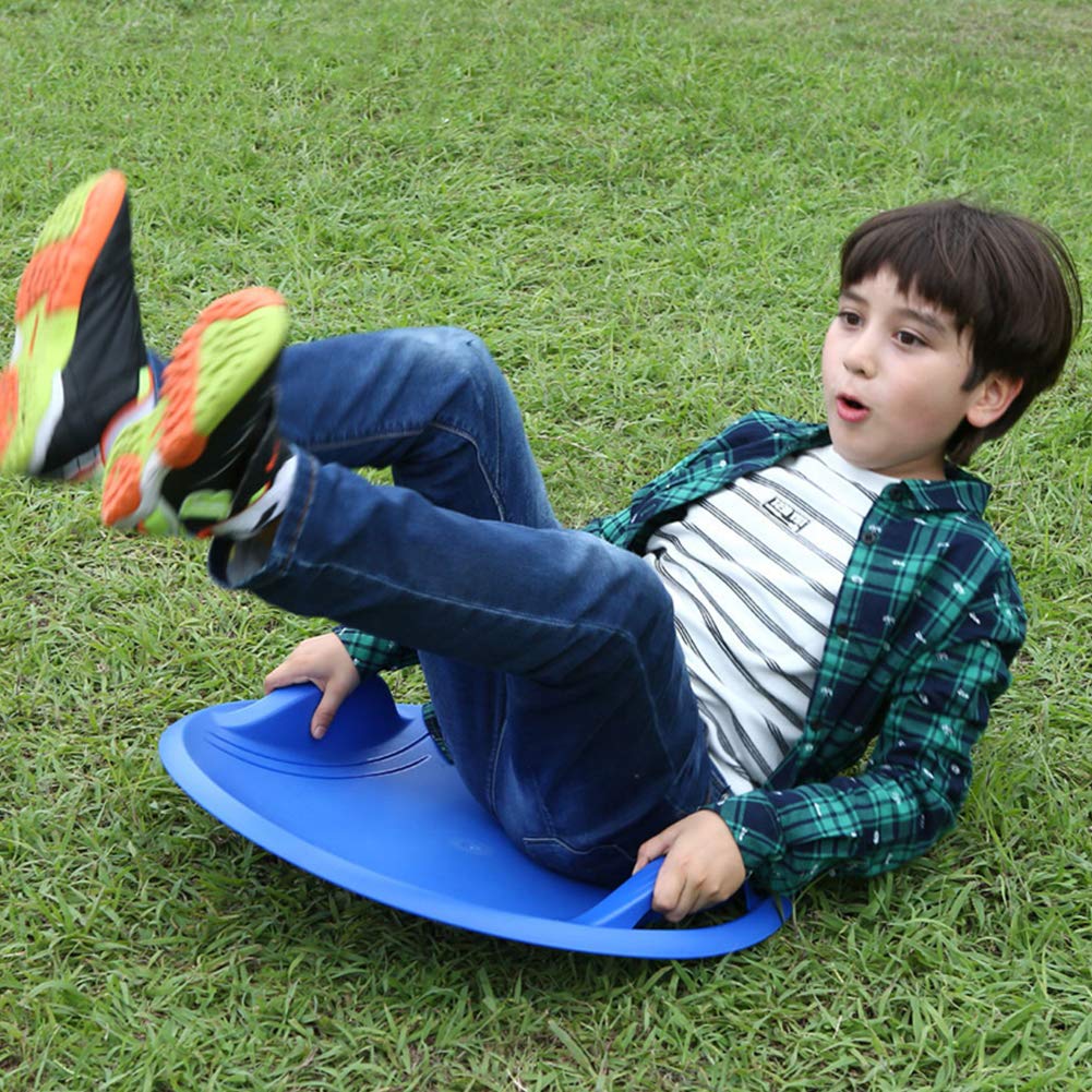 yunshuoa Plastic Snow Saucer Sled,Toboggan Downhill Pull Sled,Round Sledding Board for Kids and Adult,Suitable for Skiing,Grass Sliding, Sand Boarding