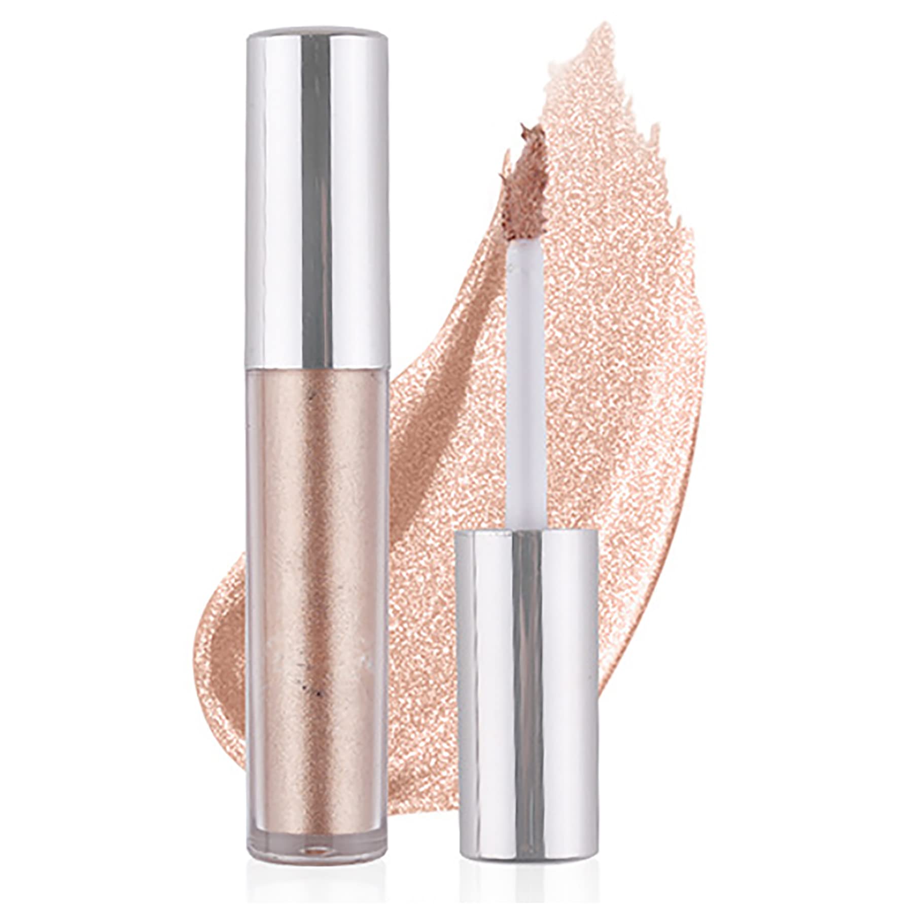 Vodisa Liquid Glitter Eyeshadow, Shimmer Cream Eye Shadow Quick-Drying, Non-Sticky, Blendable Long Lasting Waterproof Brightener Shiny Highlighter Eye Shadow Make Up Set 01