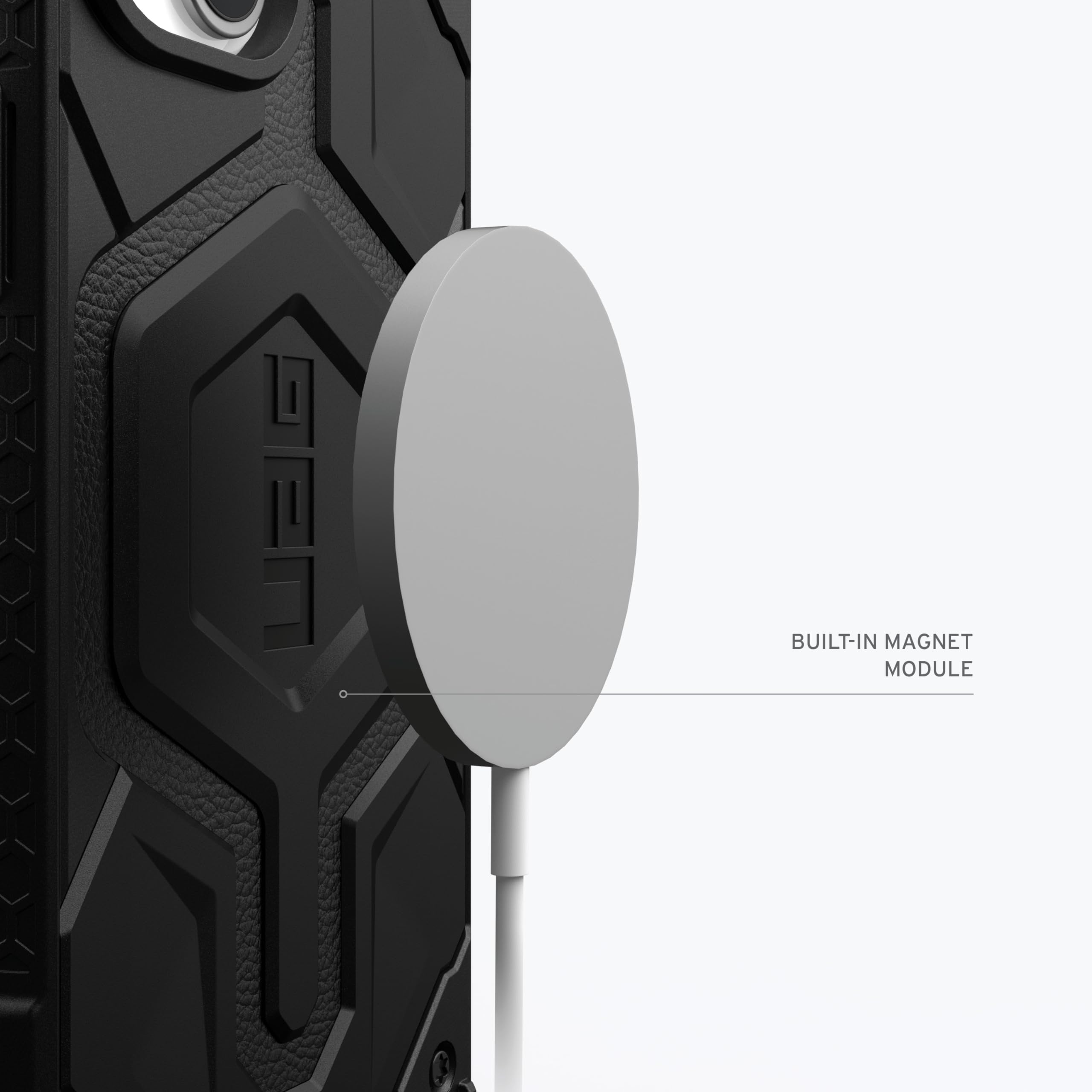 URBAN ARMOR GEAR UAG Case Compatible with iPhone 15 Plus Case 6.7" Monarch Pro Kevlar Black Built-in Magnet Compatible with MagSafe Charging Premium Rugged Military Grade Dropproof Protective Cover