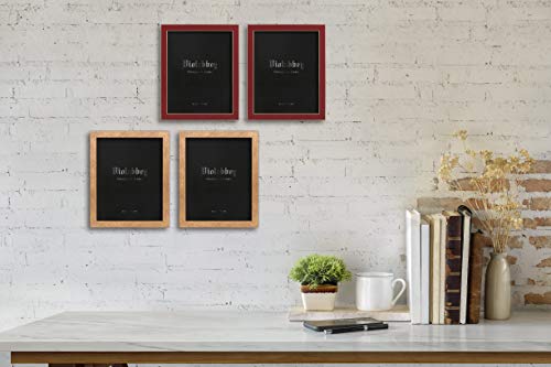 VIOLABBEY 8x10 Picture Frames Set of 4, Colorful Photo Frame of Modern Style, High Definition Tempered Real Glass, Wall Mounted or Tabletop Display (Gold+Red)