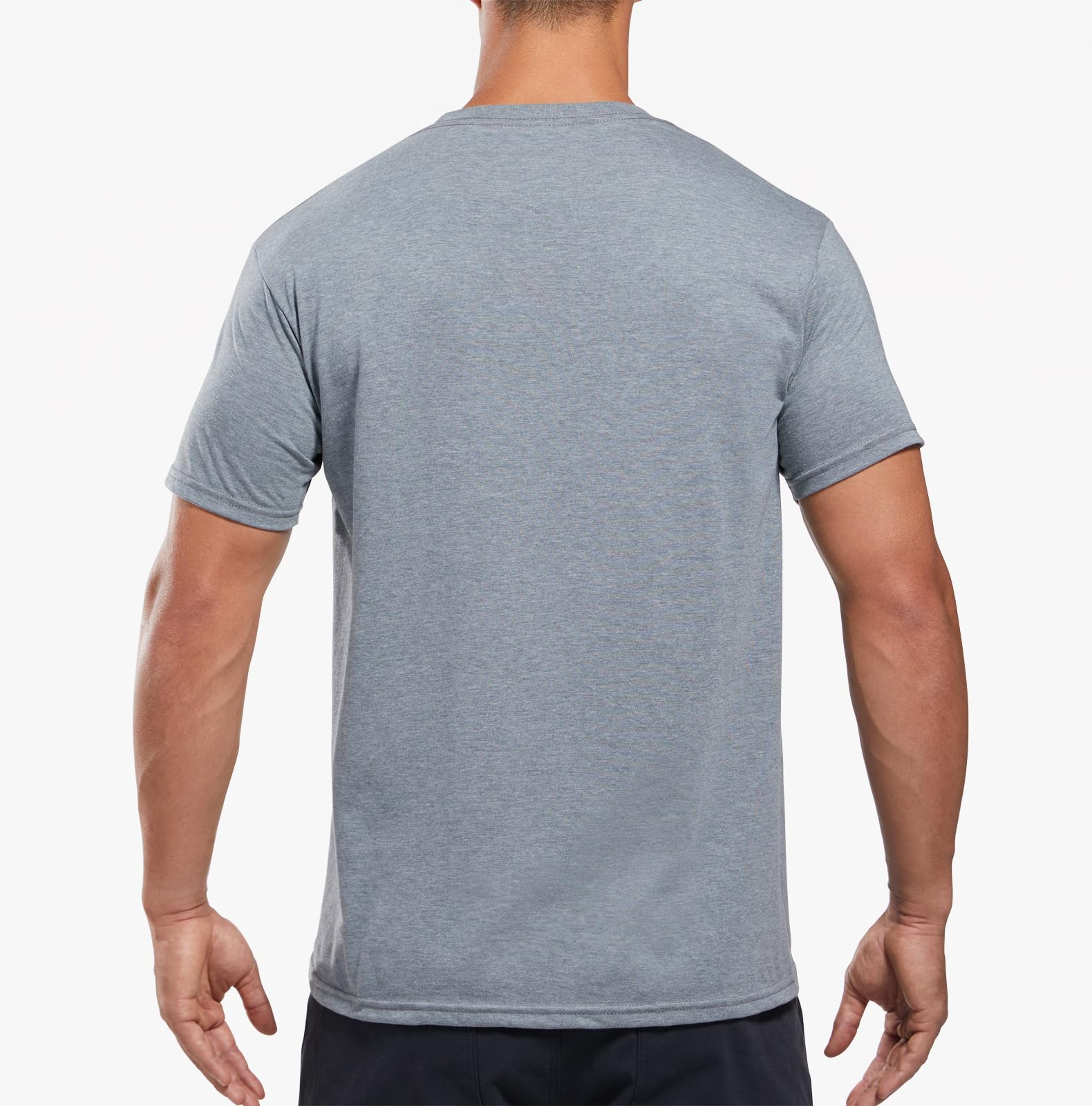 VIKTOS Men's Breathable Lightweight Soft Cotton/Polyester Casual Outdoor Shooter Tee Shirt, Ash Heather, Large