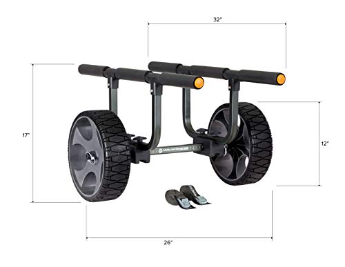 Wilderness Systems Heavy Duty Kayak Cart | Flat-Free Wheels | 450 Lb Weight Rating | for Kayaks and Canoes