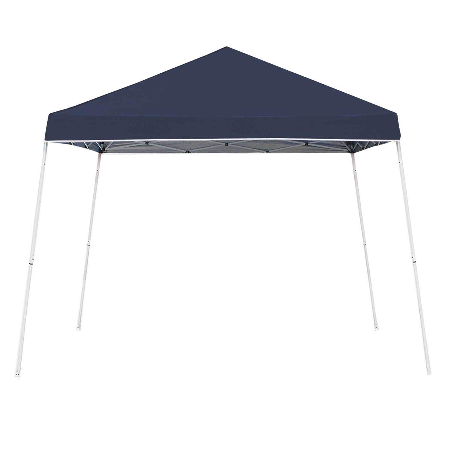 Z-Shade 10 x 10 Foot Angled Leg Instant Shade Outdoor Canopy Tent Portable Gazebo Shelter for Camping or Backyard Grilling, Grey