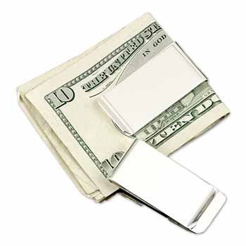 Visol Personalized Stainless Steel Money Clip with Custom Engraving (Polished Gun Metal)