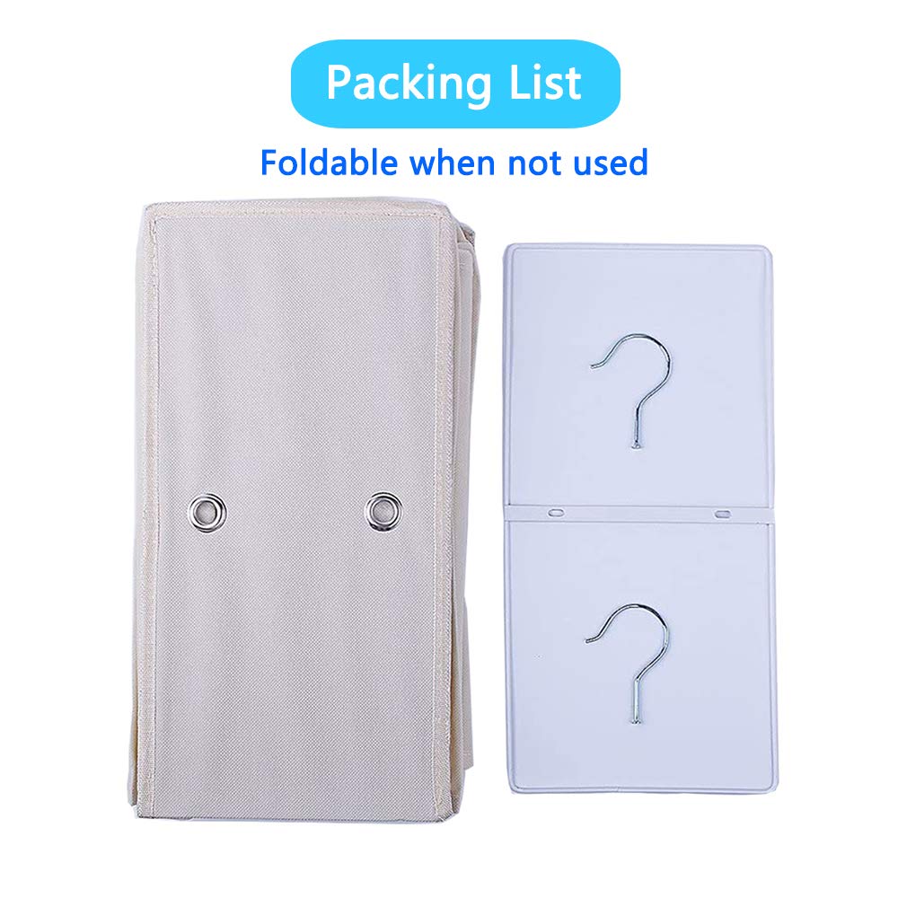 YYGJ Hanging Purse Handbag Organizer Homewares Nonwoven 10 Pockets Hanging Closet Storage Bag (Beige)