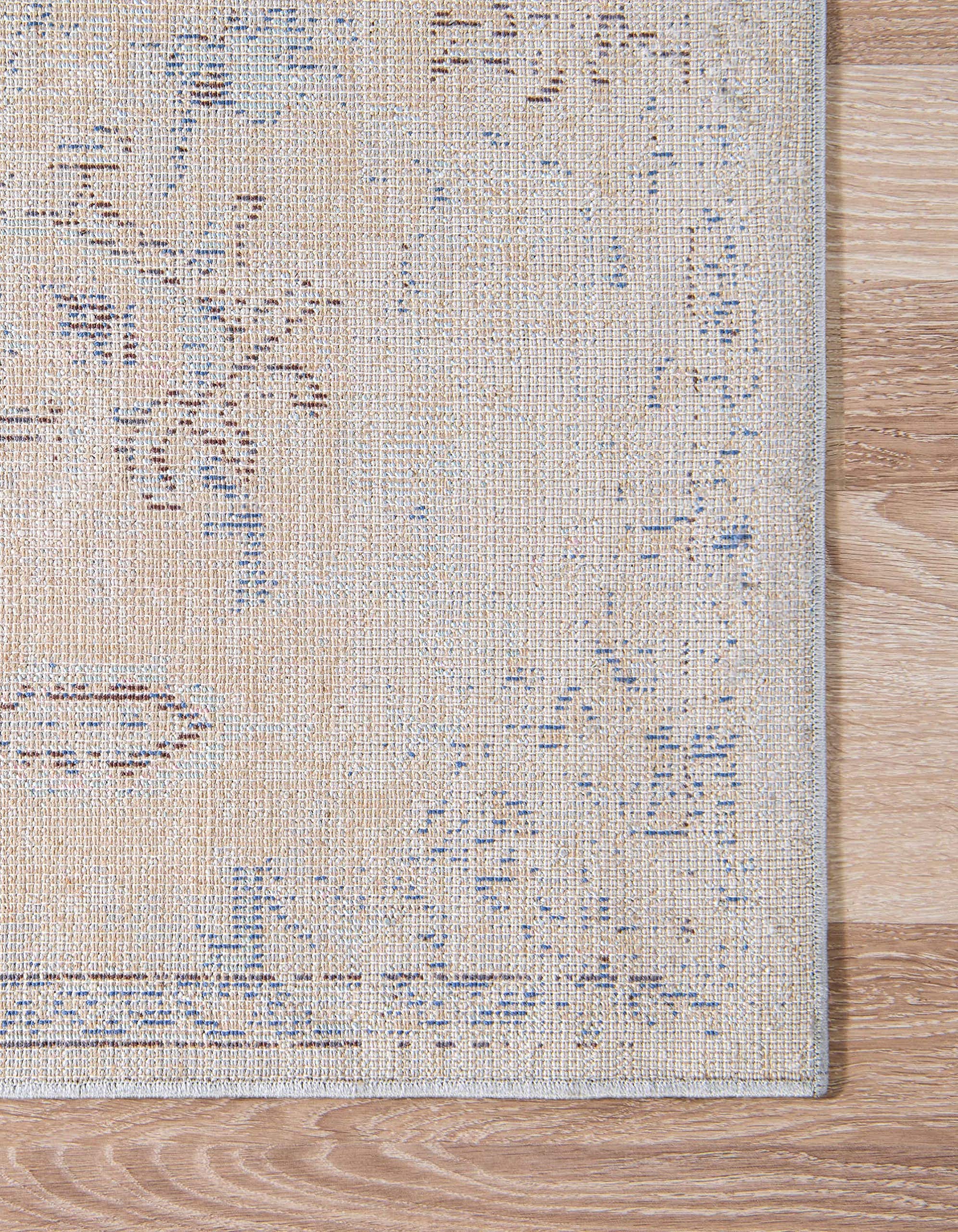 Unique Loom Augustus Collection Rustic Traditional, Bohemian Area Rug, 3' 3" x 5' 3", Tan/Blue