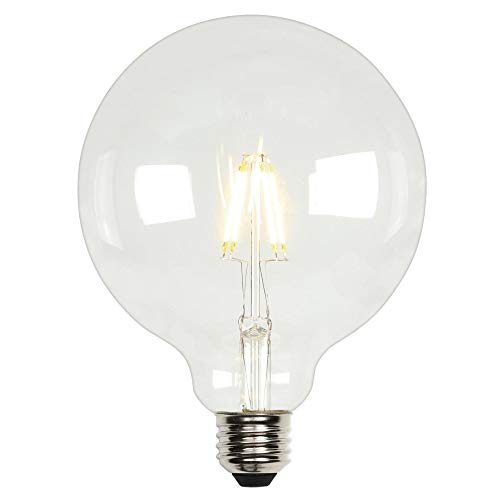 Westinghouse 4317500 6.5 (60-Watt Equivalent) G40 Dimmable Clear Filament Medium Base LED Light Bulb, 1 Count (Pack of 1)