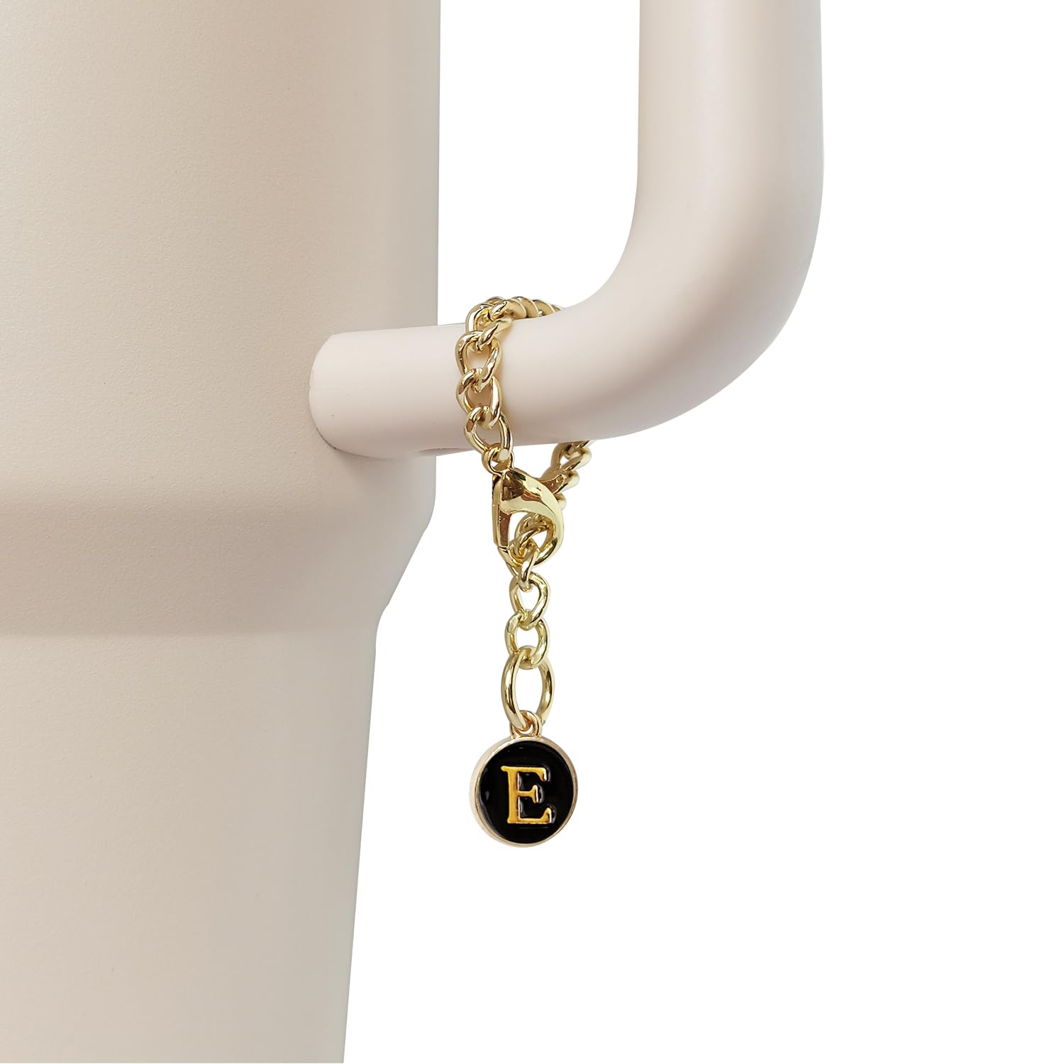 Wabogove Letter Charm Accessories for Stanley Cup 2PCS Initial Name ID Personalized Handle Charm for Stanley Tumbler (E)