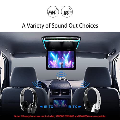 XTRONSÂŽ 10.2 Inch Digital TFT Screen 1080P Video Car Overhead Player Roof Mounted Monitor HDMI Port (No DVD Drive)
