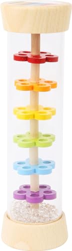 Wooden Rainbow Rainmaker Toy by Small Foot β Rhythm Instrument and Rattle for Babies Helps Hand-Eye Coordination and Developing Sensory Skills β Classic Educational Game for Toddlers β Age 6+ Months