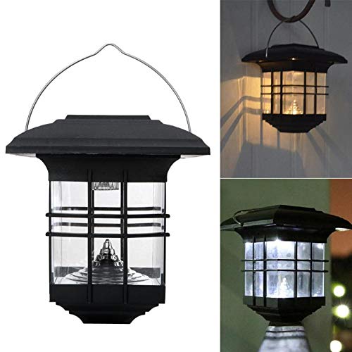 ZHIYU LED Solar Power Lamp Outdoor Waterproof Camping Hiking Portable Hanging lanterns Home Garden Landscape Path Way Hook Lamp