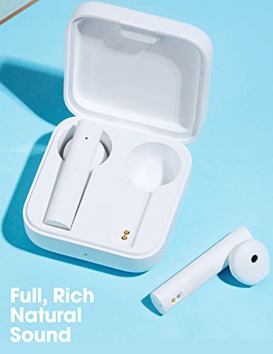 Xiaomi Mi True Wireless Earphones 2 Basic Wireless Bluetooth Headphones, Touch Control Earphone, Bluetooth 5.0, Stereo, Dual Microphone Call Noise Reduction, White