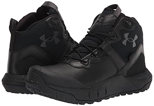Under Armour Men's Micro G Valsetz Mid LWP, Black (001)/Black, 10 M US