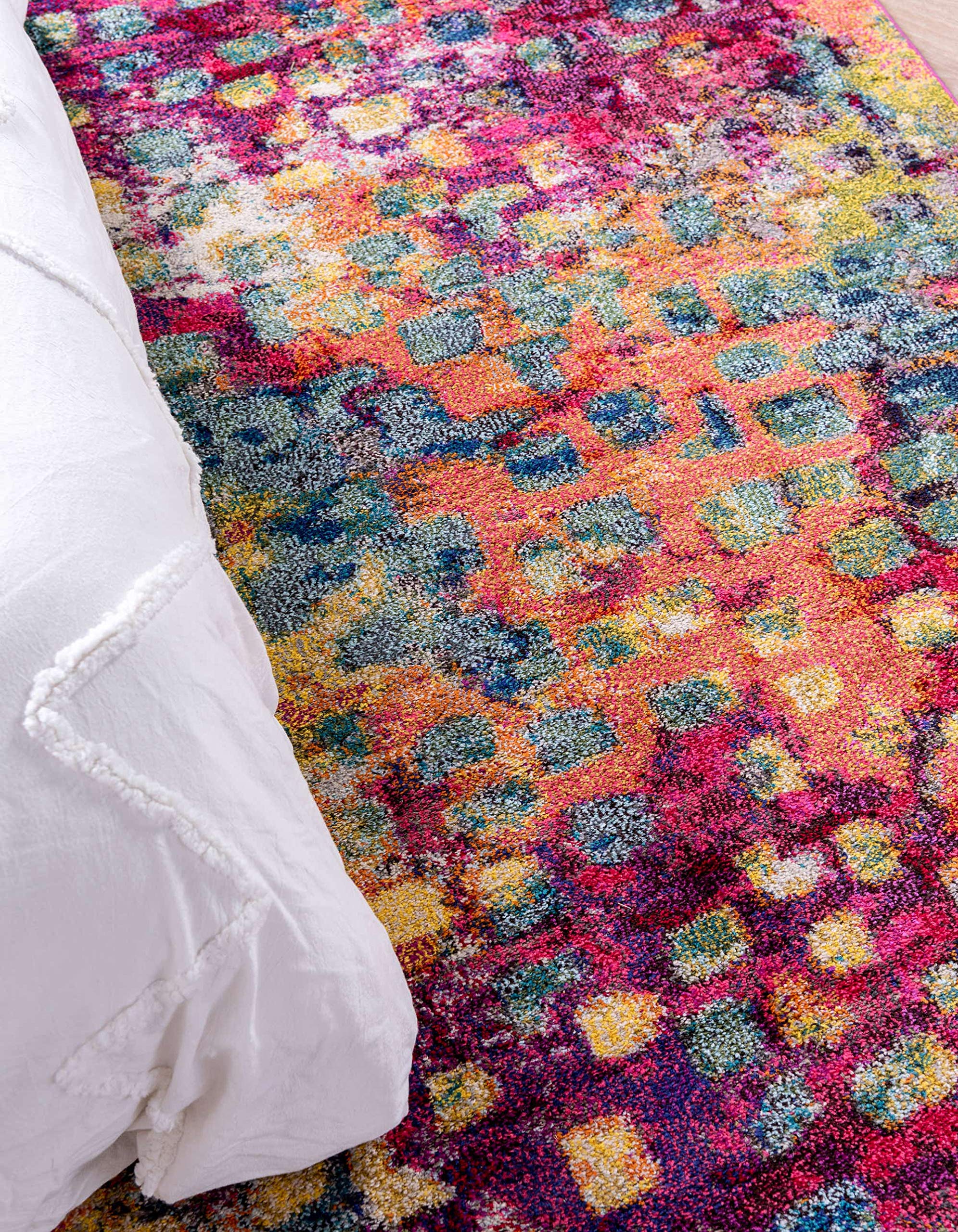Unique Loom Jardin Collection Colorful, Vibrant, Abstract, Modern Area Rug, 6 x 9 ft, Multi/Blue