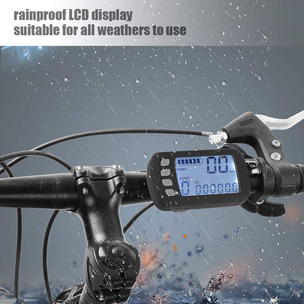 Tbest Motor Controller,24V/36V 250W/350W Brushless Motor Controller LCD Panel Kit for E Bike Electric Bike Scooter