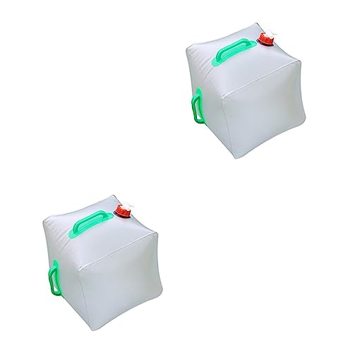 Unomor 2pcs 5 gallon water container water jug portable water kettle 20L water carrier bag water containers 5 gallon collapsible gallon water container clear kettle camping water storage