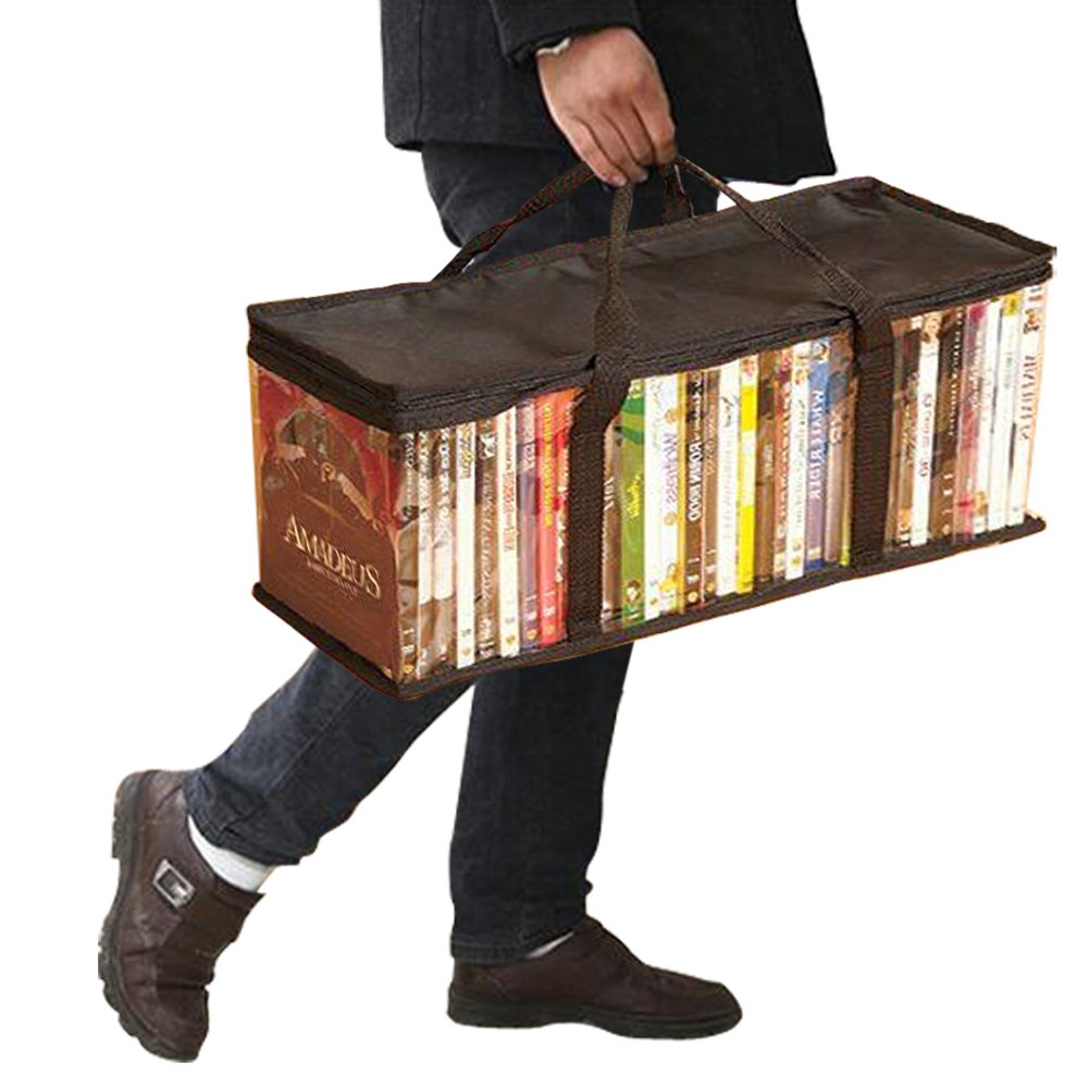 Zuitcase- Handy Portable DVD Storage Bags - Best 2-Pack DVD Media Storage Bags Hold up to 80 DVDs (40 Each Bag)