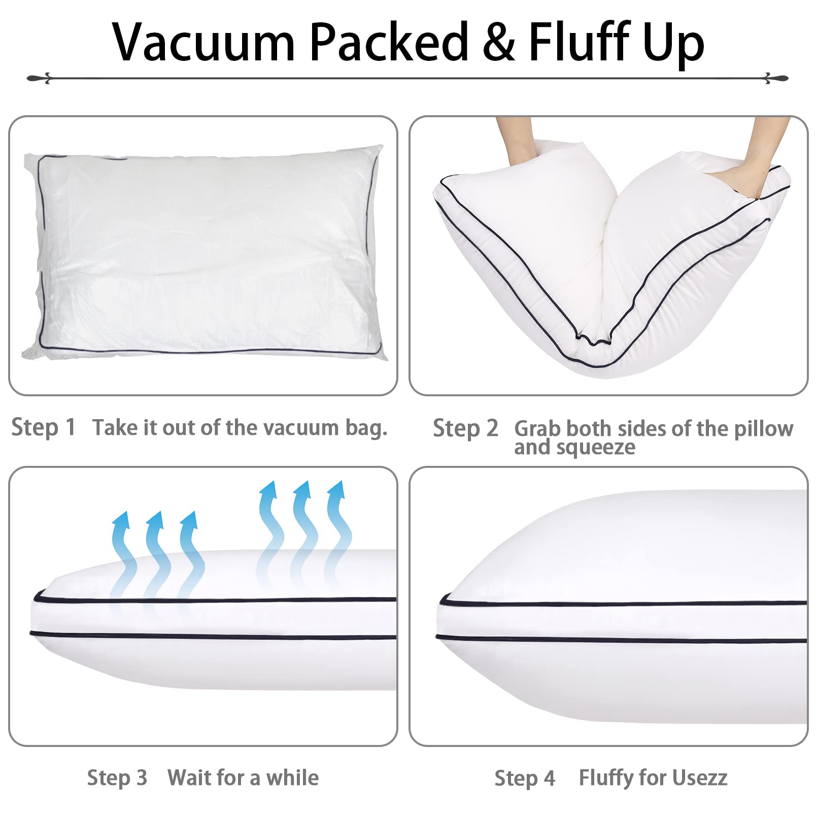YHOERR pillows (White, Queen)