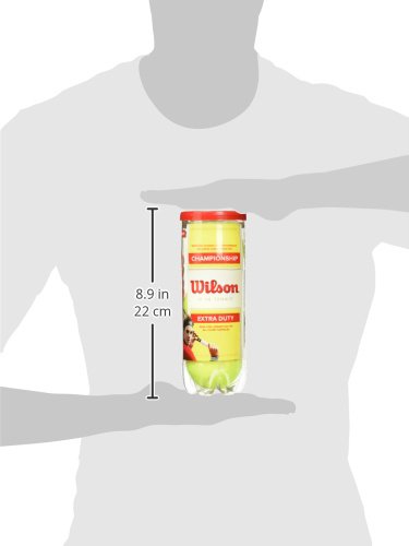 Wilson Championship Extra Duty Tennis Ball โ 4 Pack | Pressurized Balls with Seal Design | Highly Elastic, Ideal for Training & Matches - Yellow