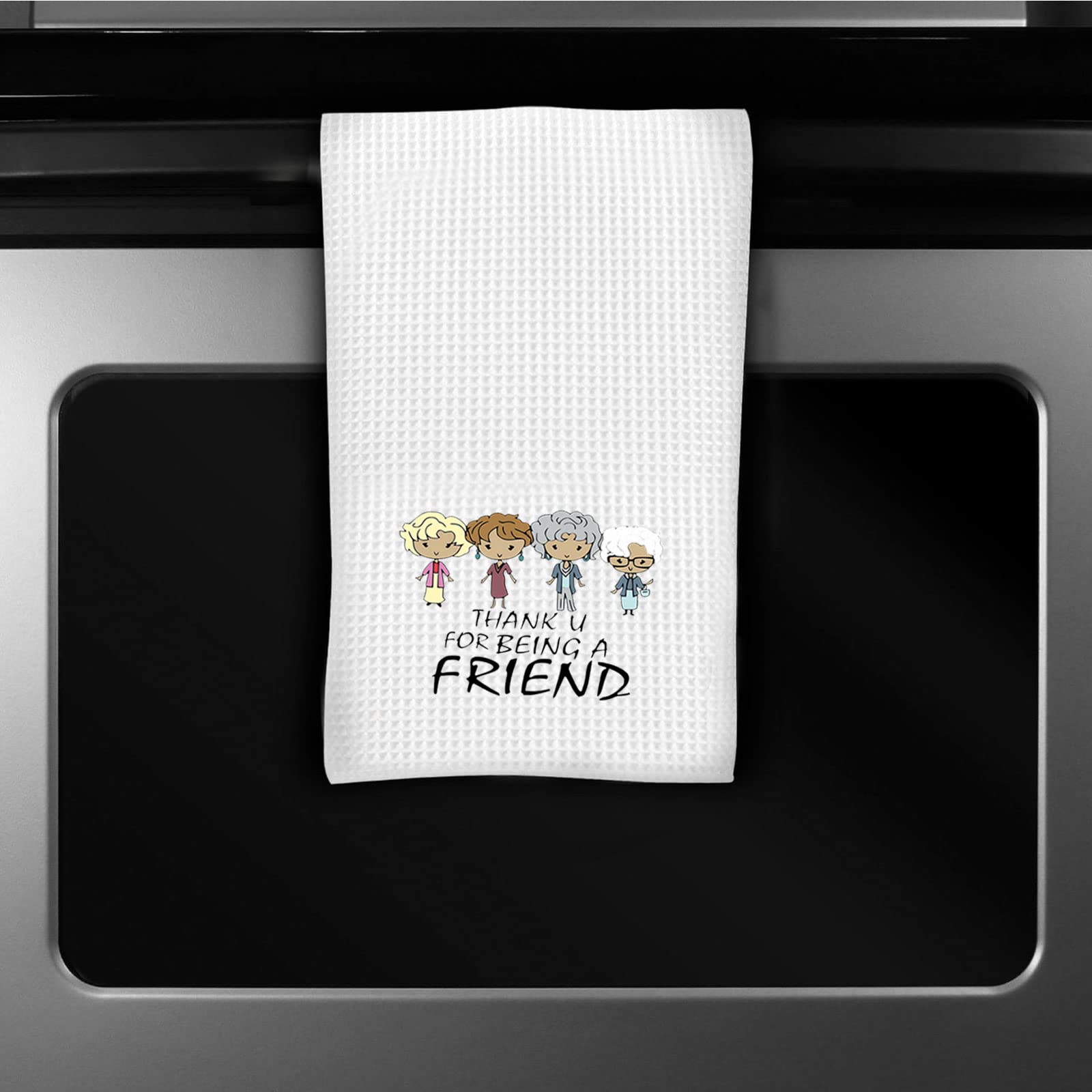ZJXHPO TV Show Quote Inspired Best Friend Housewarming Gift Kitchen Towel Dishcloth , Polyester for Kitchen Decor (Friends)