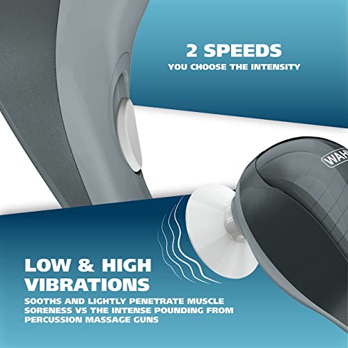 Wahl All Body Corded Light Soothing Vibratory Massager with 4 Attachment Heads - 2 Massaging Speeds - Massage Tools for Back, Foot, Neck, and Leg Massage β FSA Eligible - Model 4120-600