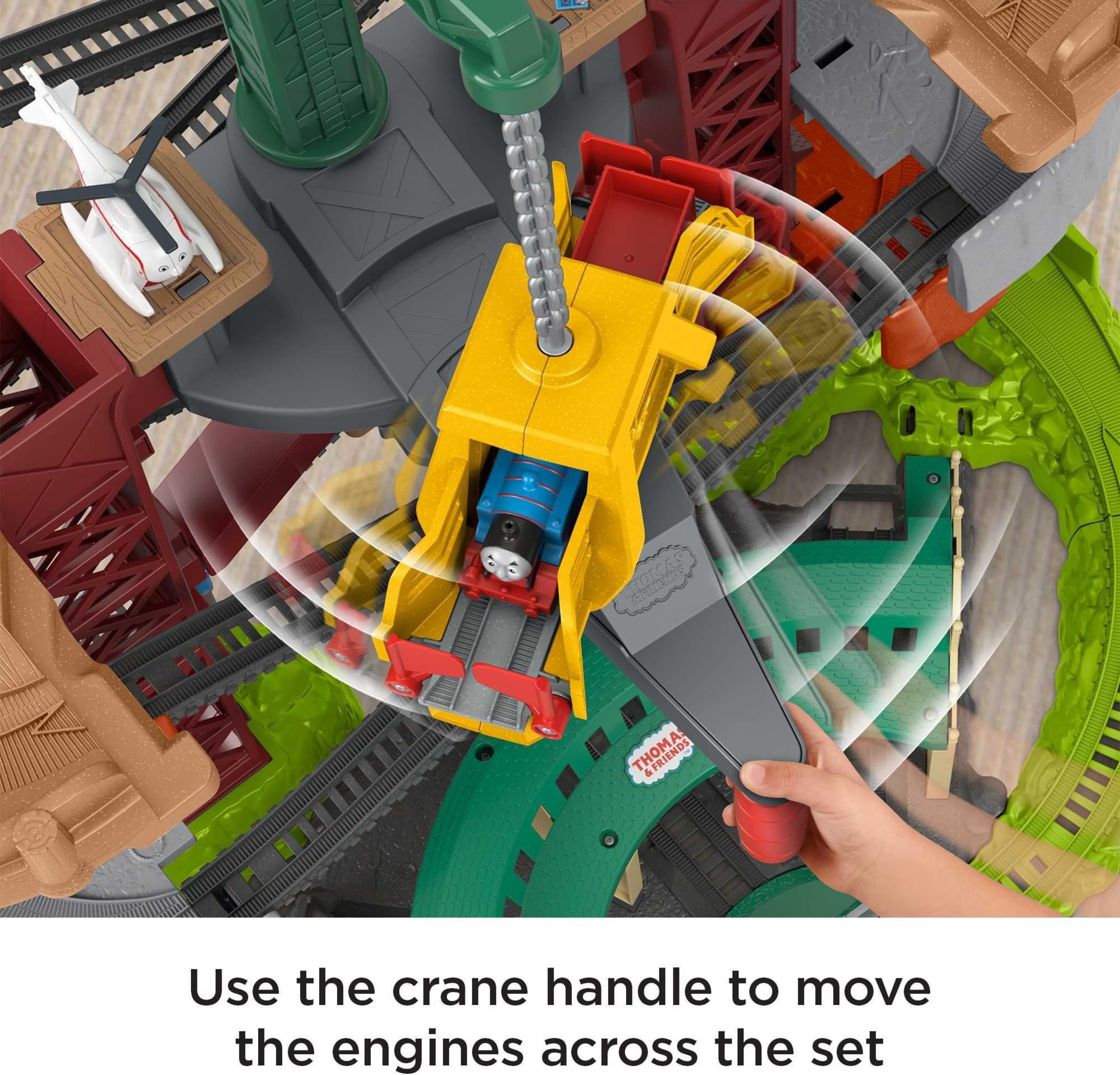 Thomas & Friends Multi-Level Toy Track Set, Trains & Cranes Super Tower with Thomas & Percy Engines for Preschool Kids Ages 3+ Years (Amazon Exclusive)