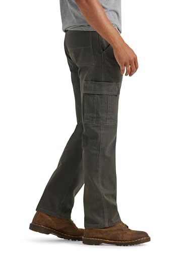 Wrangler Authentics Men's Twill Relaxed Fit Cargo Pant (Logan), Olive Drab, 35W x 32L