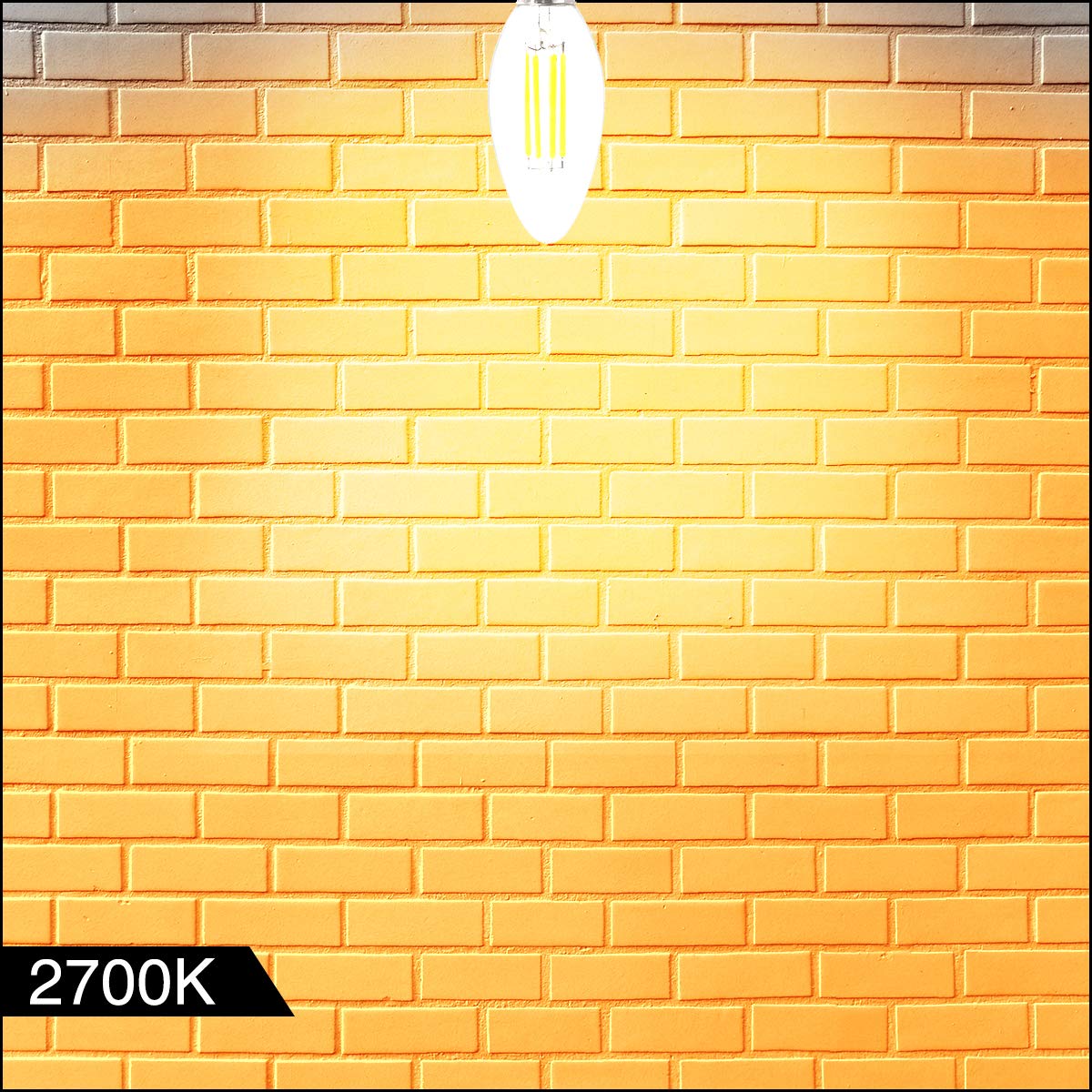 ZJOJO LED Candelabra Bulbs B11 Candelabra LED E12 Candelabra Base Candle Bulbs 2700K Warm 40 Watt Using only 4Watts Chandelier Indoor/Outdoor 2700K 12Pack E12 Base NO-DIM