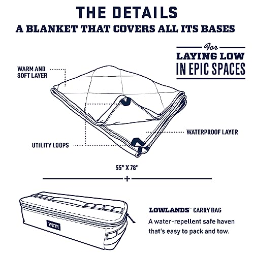 YETI Lowlands Blanket, Multi-Use Blanket with Travel Bag, Camp Green