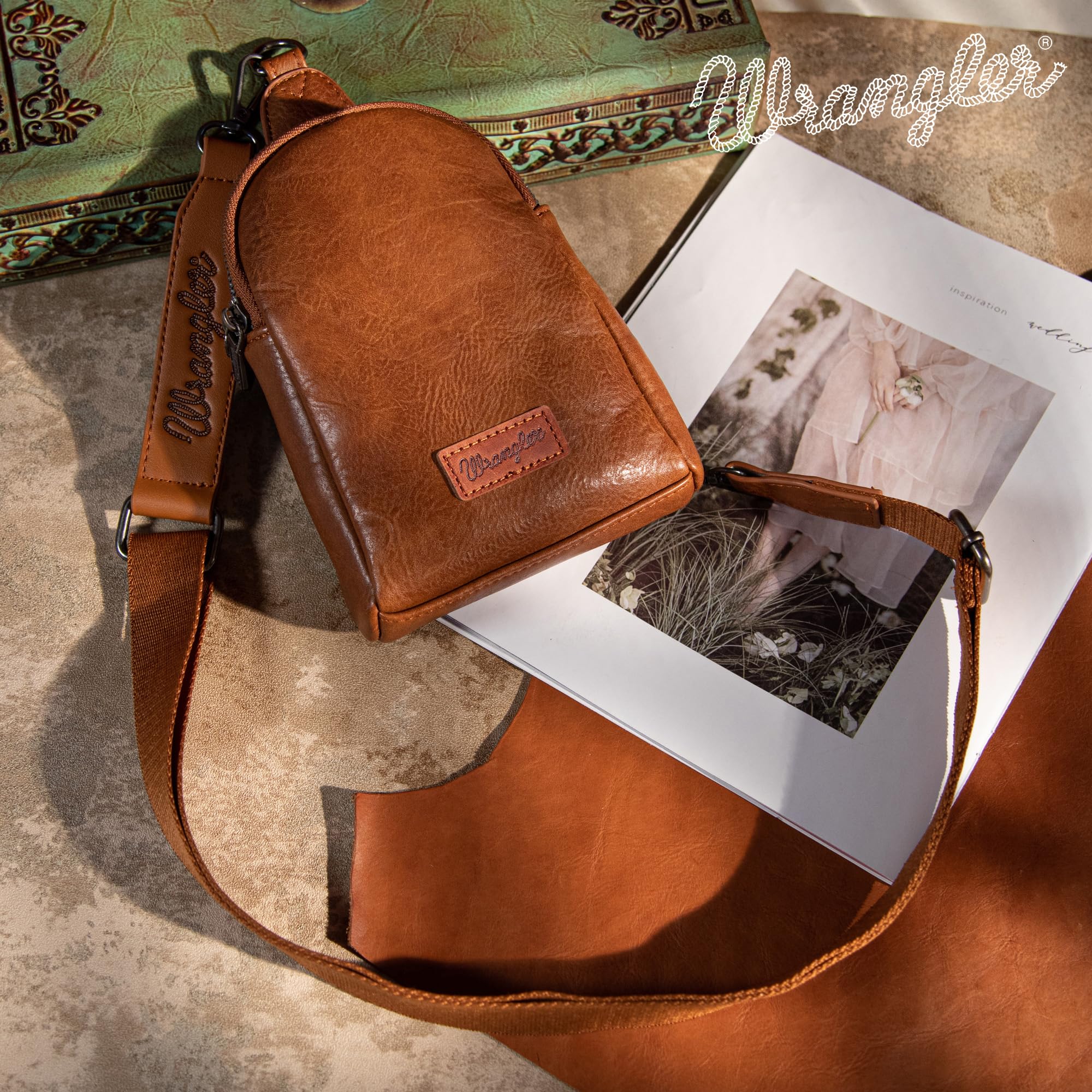 Wrangler Crossbody Bags for Women Chic Sling Bag and Purses for Women with Adjustable Strap Gift for Women