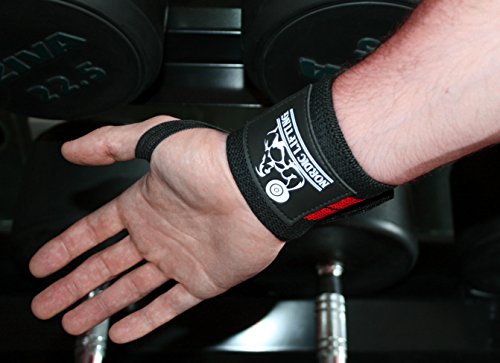 Wrist Wraps + Lifting Straps Bundle (2 Pairs) for Weightlifting, Cross Training, Workout, Gym, Powerlifting, Bodybuilding-Support for Women & Men,Avoid Injury during Weight Lifting-Red