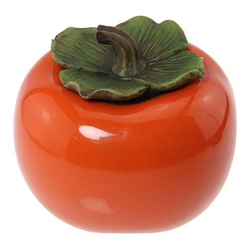 ZZHXSM 2pcs Persimmon Canister Tea Can Storage Tank with Lid Ceramic Spice Storage Tank Pottery Jar Seasoning Container