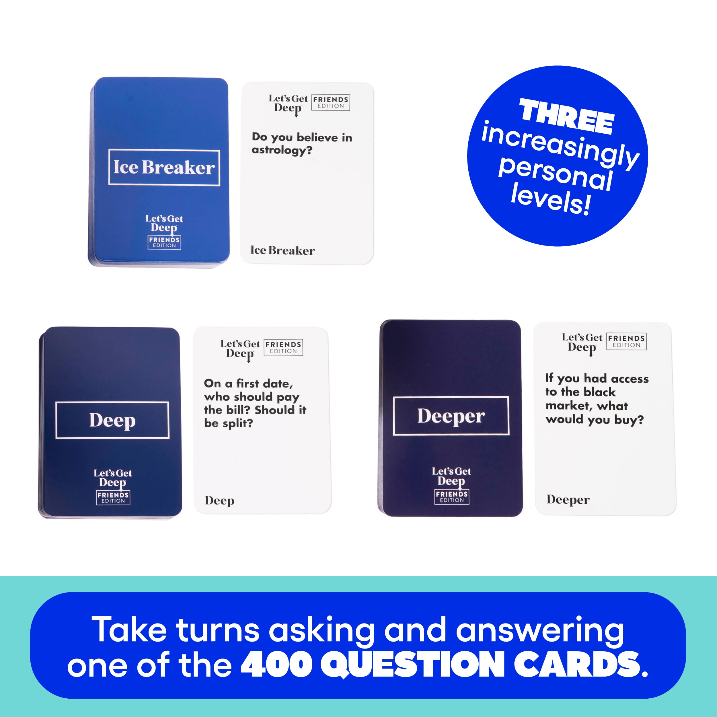 WHAT DO YOU MEME? Let's Get Deep: Friends Edition – Game Night Conversation Starter Cards for Friends