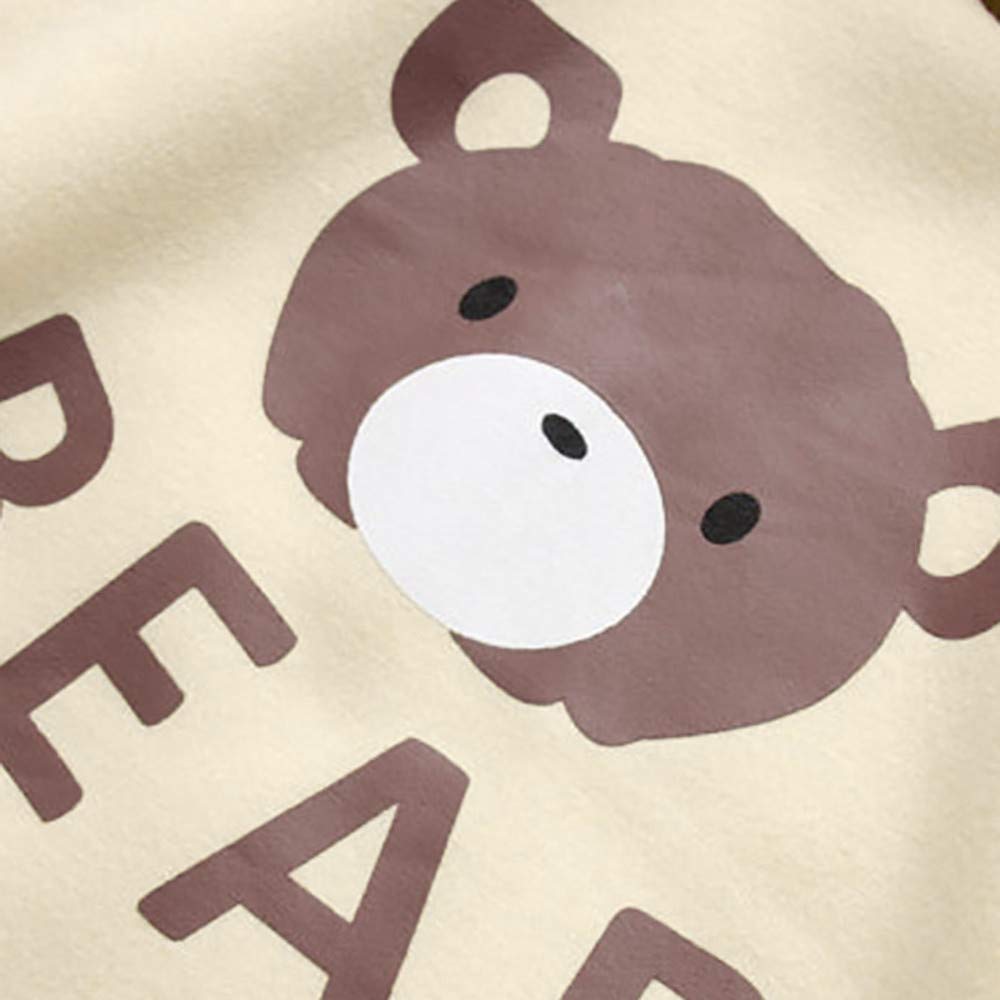 Voguelia Women Girls Bear & Slogan Graphic Hoodie Sweatshirts Tops Yellow