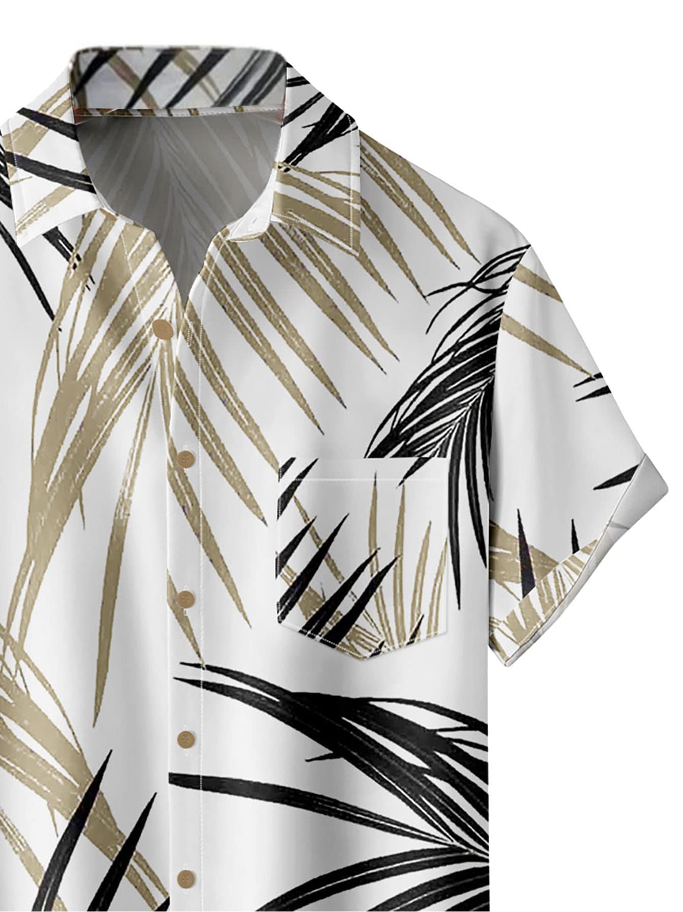 WRITKC Hawaiian Shirts for Men Loose Short Sleeve Mens Beach Shirts Resort Casual Shirts