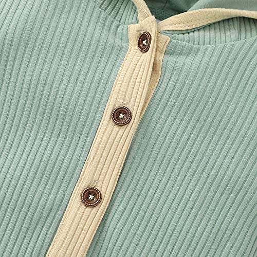 Thorn Tree Newborn Baby Girl Boy Long Sleeve Clothes Set Winter Fall Suit (Green, 3-6 Months)