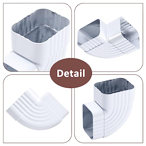VYH Gutter Elbows 2x3,90 Degree Gutter Elbow, Downspout Elbow, 90 Gutter Elbow,Roofing Gutter Downspout Elbows (Style A)