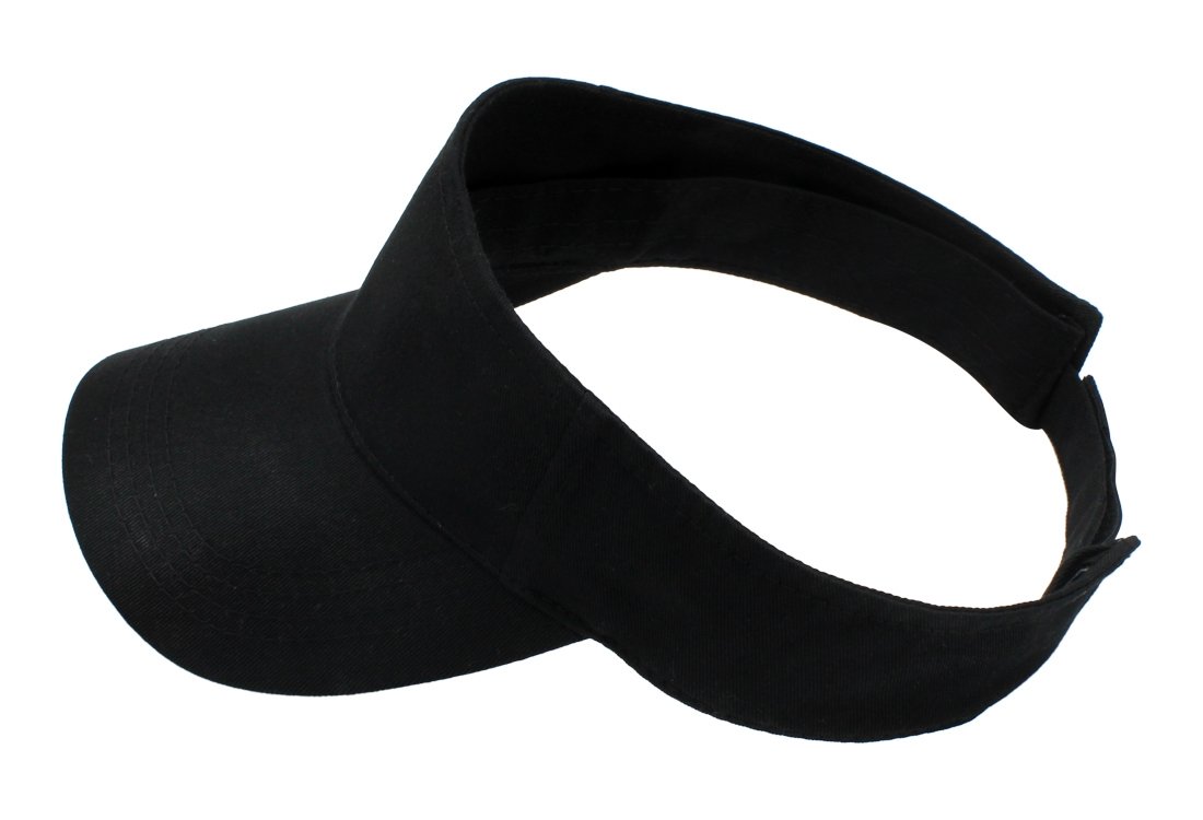 Top Level Sun Sports Visor Men Women - One Size Cap Hat, BLK