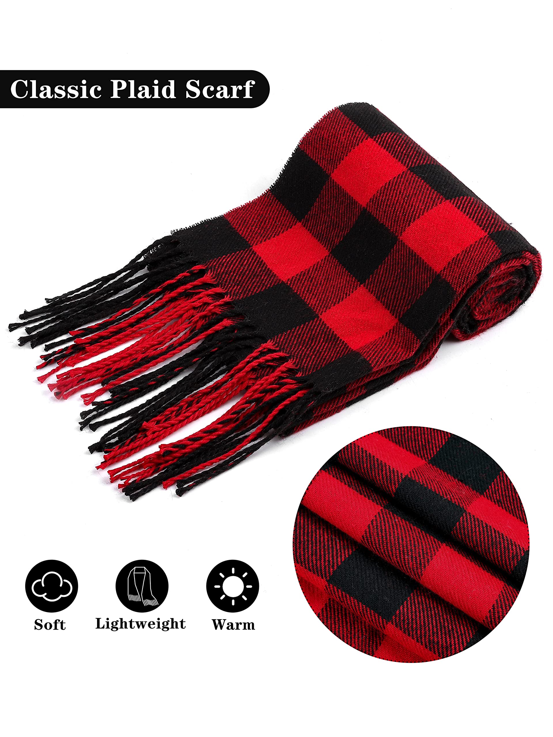 URATOT Beanie Hat Scarf Gloves 4 in 1 Winter Set Knitted Scarf Hat Touch Screen Gloves and Winter Ear Warmer for Unisex