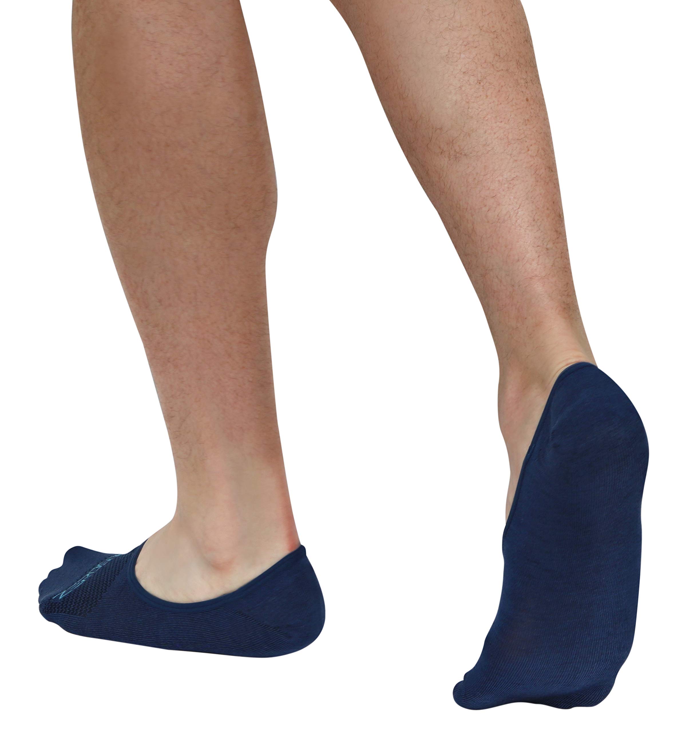 ZeroSock Bamboo Viscose Super Low Invisible Socks With Mesh Ventilation with Anti-Slip Gel Heel Grip (4 Pairs Per Box)