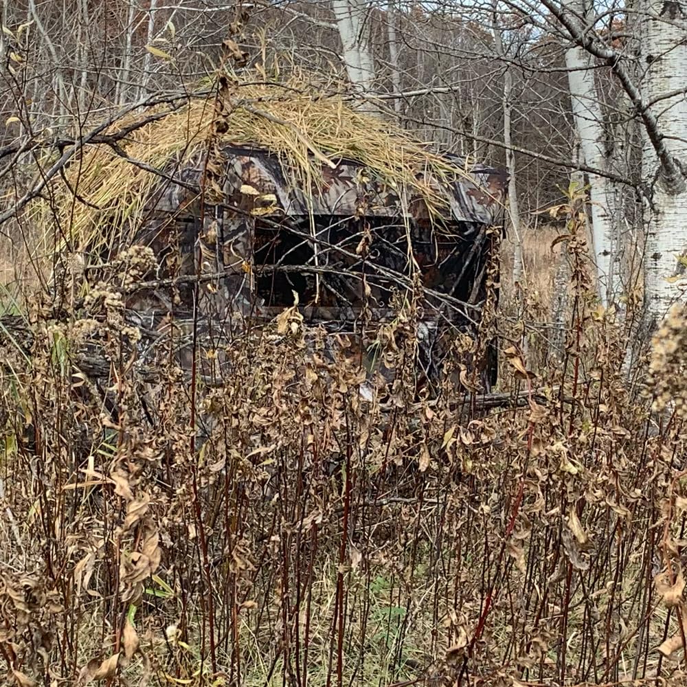 THUNDERBAY SPUR Collector 2 Person Hunting Blind, Portable Ground Blind with Silent Sliding Window, Portable Durable Hunting Tent for Deer & Turkey Hunting, JXJ Camo