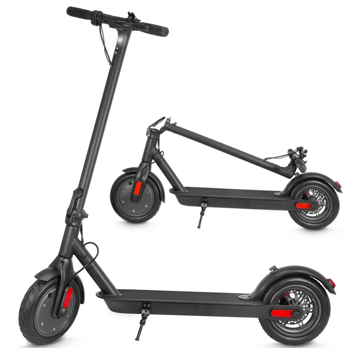 XPRIT Electric Scooter, Up to 15 Miles Range, 2 Gear Speed Mode (Black, 8.5''Wheel)