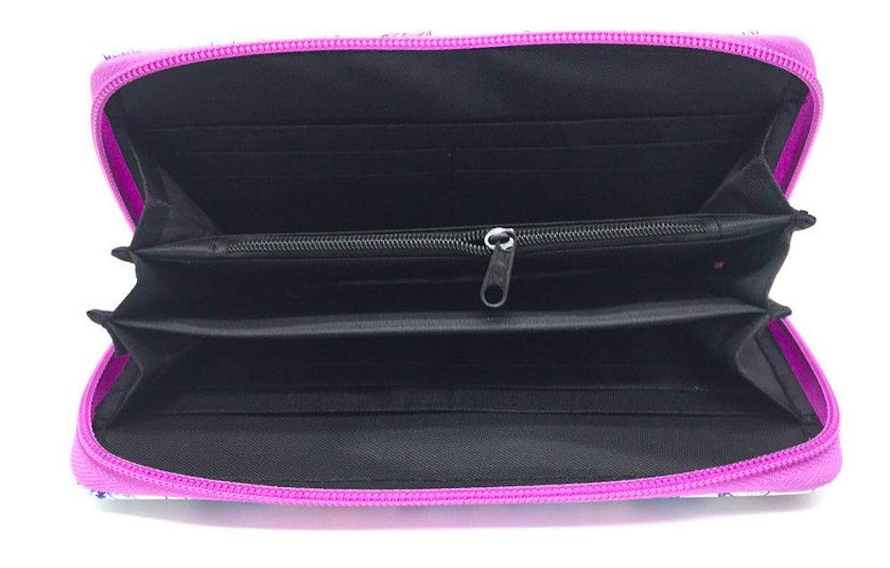 Wallet - Alpaca and Cactus Print All-In-One Faux Leather Clutch (Furry Alpaca Friends)