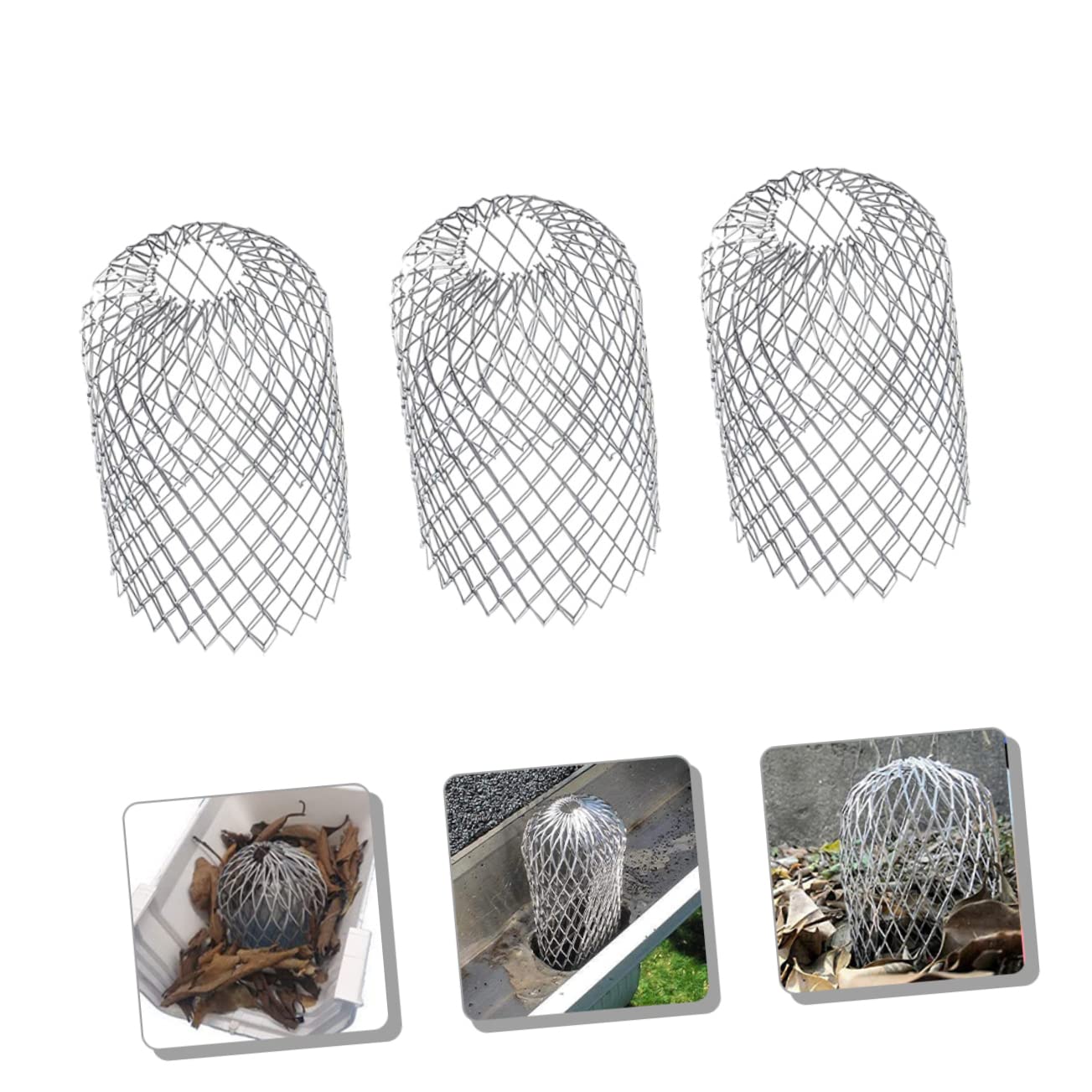 Uonlytech 6 Pcs Leaf Filter Gutter Extension Gutter Guards Gutter Downspout Expandable Gutter Guard Flexible Downspout Expandable Downspout Filter Strainer Aluminum Scalable Filter Material