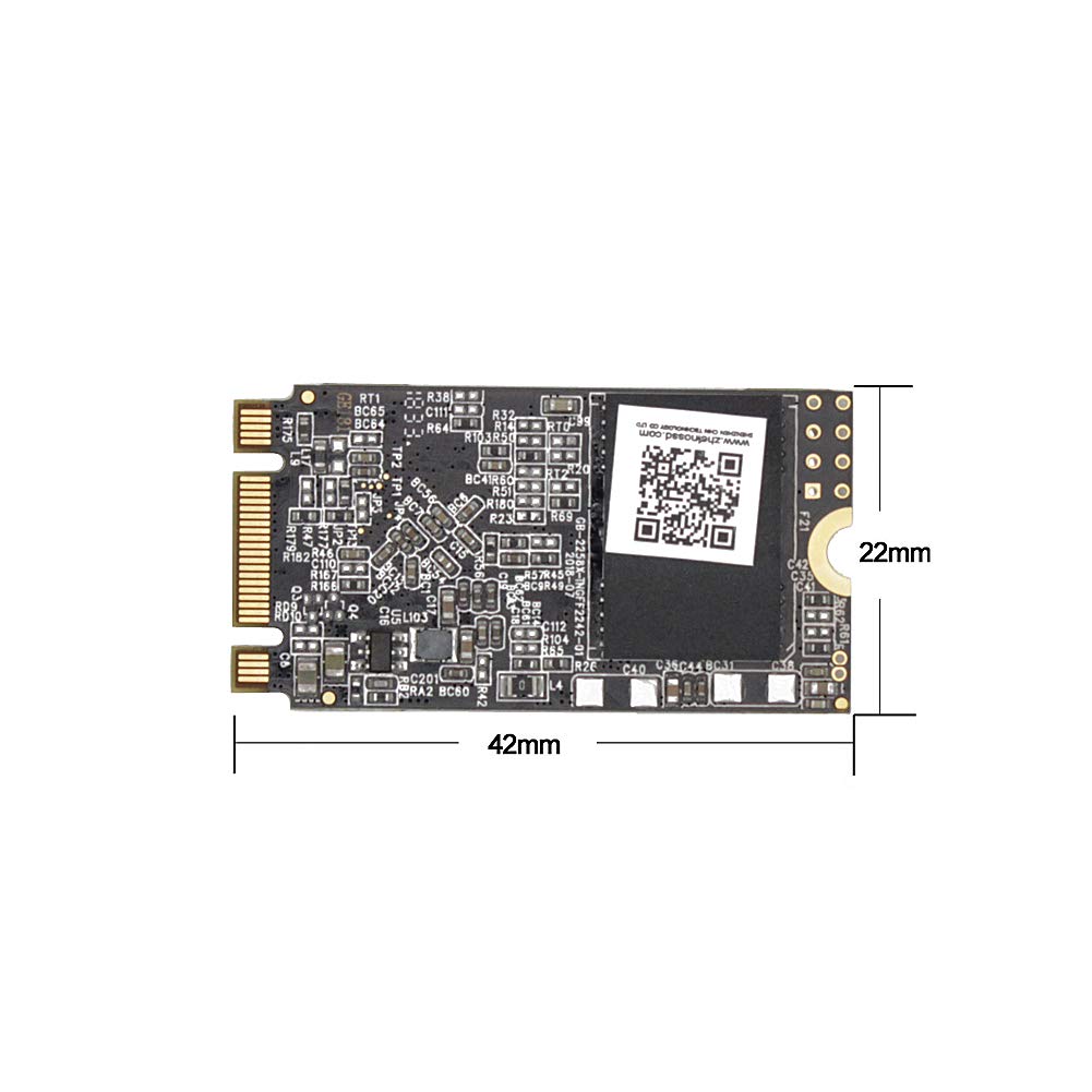 Zheino M.2 2242 64GB SSD NGFF SATA Internal 3D Nand Solid State Drive for Ultrabooks and Tablets
